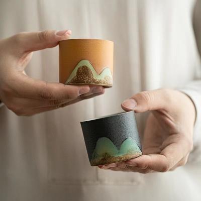 Cina Tazza da tè con logo personalizzabile Retro ceramica cinese per l'agricoltura in vendita