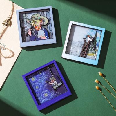 Cina Targeting Agricoltura Mercato Carino Van Gogh Vernice Rifrigeratore Adesivo con Magnete in vendita