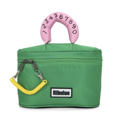 Logo Makeup Bag Waterproof Nylon with Contrasting Color Storage Bag Great Employee Gift