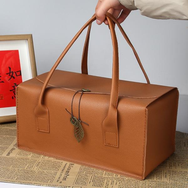 Quality Leather Hand Carrying Business Gift Set Toothpaste Shower Gel Shampoo Soap Cup for sale