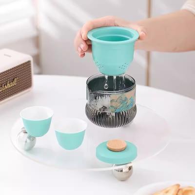 Cina Set di tazze portatili Qianshan Kuaike Agenzia di viaggio Souvenir per set di tè in stile nazionale in vendita