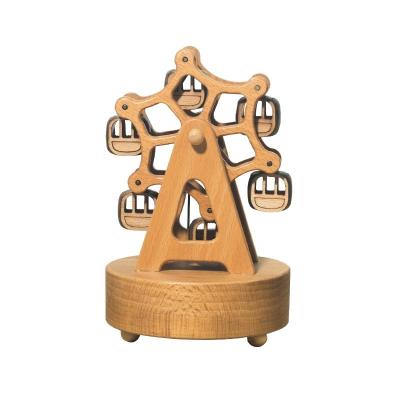 China Houten geluk reuzenrad Achtkleurige doos Creatieve esdoorn doos met UV-druk Te koop
