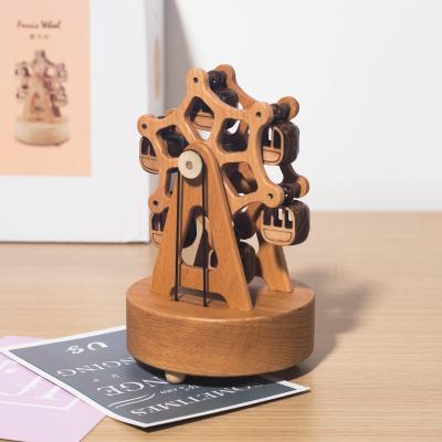 China Houten geluk reuzenrad Achtkleurige doos Creatieve esdoorn doos met UV-druk Te koop