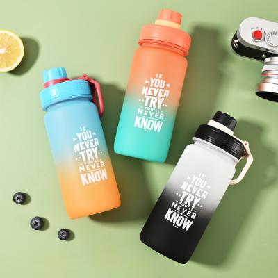 Cina Stampa UV Gradiente Space Pot Frosted Bottiglia di plastica per sport Acqua per le attività in vendita