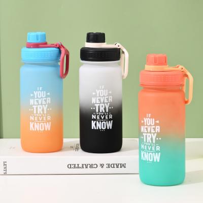 Cina Stampa UV Gradiente Space Pot Frosted Bottiglia di plastica per sport Acqua per le attività in vendita