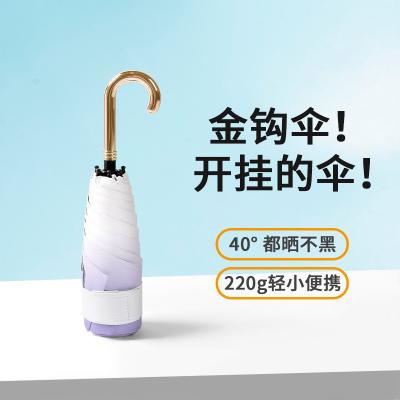 Cina Agenzia di viaggio raccomanda un ombrello da sole con colla nera a cinque pieghe in vendita