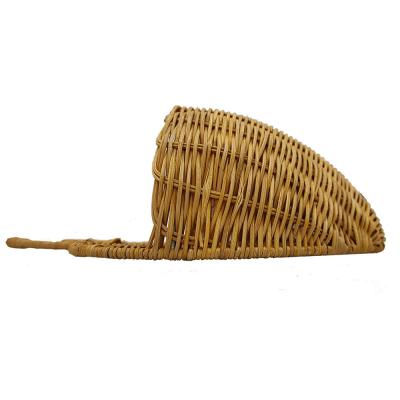 China Silk Screen Printing Handmade Rattan Woven Apple Storage Basket for Home Organization for sale