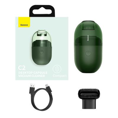China Creative Office Gift UV Printing Desktop Capsule Vacuum Cleaner with Customer's Logo for sale