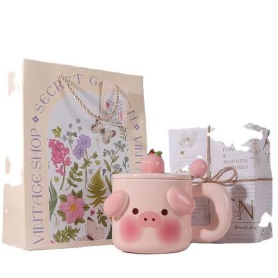 Cina Tazza di ceramica con coperchio Sorprendi la tua migliore amica per il suo compleanno in vendita