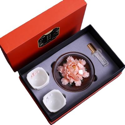 Cina Logo Aromatizzazione a mano in ceramica in peonia Il regalo perfetto per i prodotti di ufficio finali in vendita