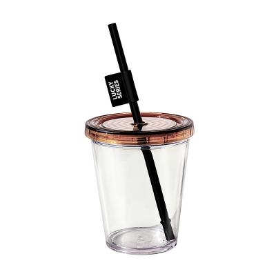 Cina Stampa UV Coppa da caffè a paglia con coperchio di birra fredda estiva Coppa conveniente e elegante in vendita