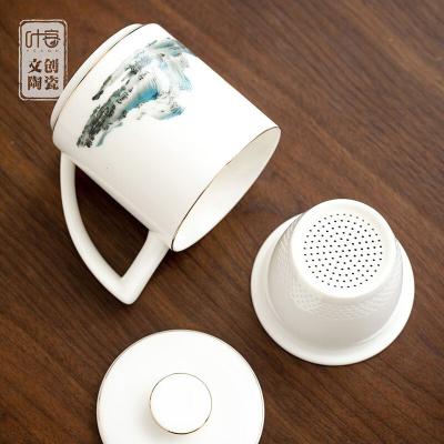Cina Coppia da tè di fascia alta e notebook set Qianli Jiangshan Business Gift Box per le occasioni dell'anno in vendita