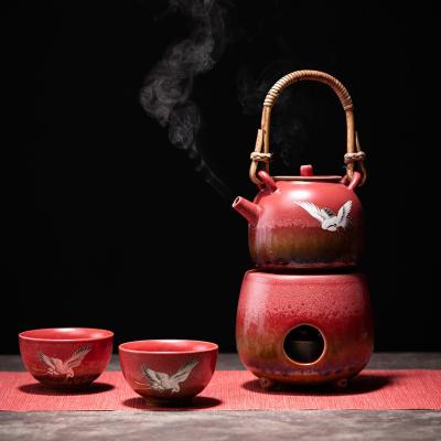 China Xianhe Yangwen Teapot Alcohol Lamp Tea Warmer Set Business Gift with 1 Color Printing for sale
