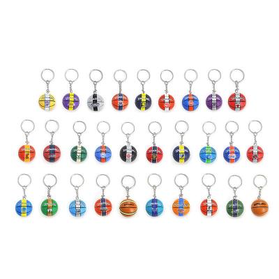 China Sports Meet Activity Gifts Silicone Mini Basketball Football Volleyball Keychain Pendant for sale