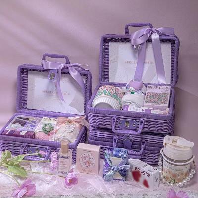 Cina Cestino di picnic viola da mano ideale per le attività e i regali di compleanno delle donne in vendita