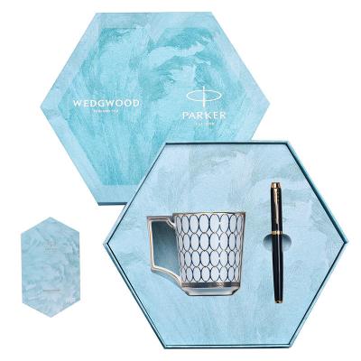 China IM Pure Black Liya Gold Clip Pearl Pen Wedgwood Gold Pink Youth Blue Mug Set para Eventos à venda