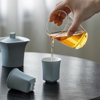 China Unique Handcrafted Chinese Movable Type Cup Set Wangzi Cup Shunzi Cup Round Square Pot for sale