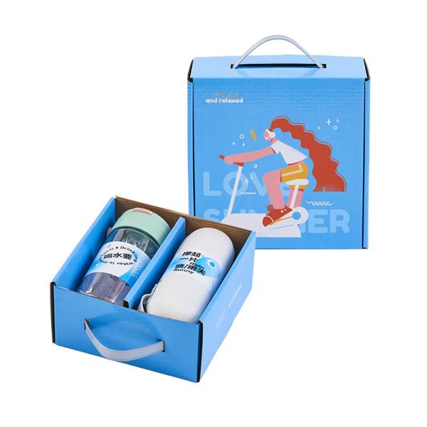 Quality Summer Care Present Customized Logo Two-Piece Set with Water Cup and Capsule Umbrella for sale