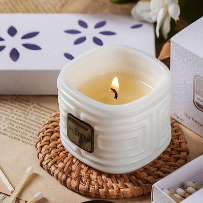 Cina Consigli di fine regalo Vintage profumo vegetale naturale scatola regalo pura pianta di soia cera profumo set in vendita