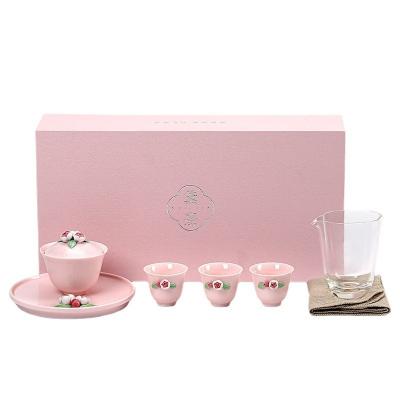 Cina Bello set di tè in ceramica rosa regalo ideale per le donne durante la festa della dea in vendita