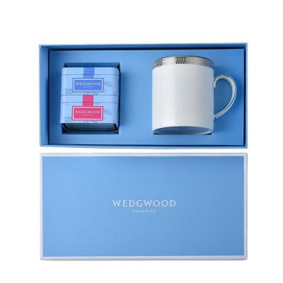 China Surpreenda os seus clientes com esta caneca de renda de platina e caixa de presente de frasco de chá portátil à venda