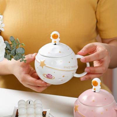 Cina Benefici per il matrimonio Regali per la festa di nozze Cute Astronaut Ceramic Cup per gli appassionati di spazio in vendita