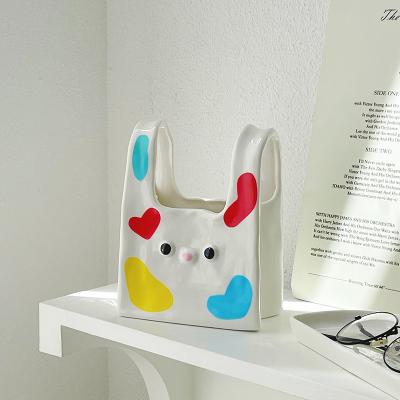 China Silk Screen Printed Ceramic Vase The Perfect Entrance Decoration for Hotel and Resort for sale