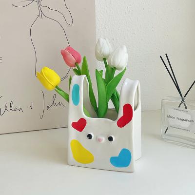 China Silk Screen Printed Ceramic Vase The Perfect Entrance Decoration for Hotel and Resort for sale