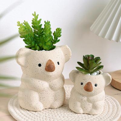 Cina Giornata del Padre Stile creativo europeo Animali cartoni animati Vaso di fiori in ceramica Decorazione regalo in vendita