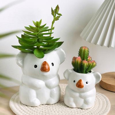 Cina Giornata del Padre Stile creativo europeo Animali cartoni animati Vaso di fiori in ceramica Decorazione regalo in vendita