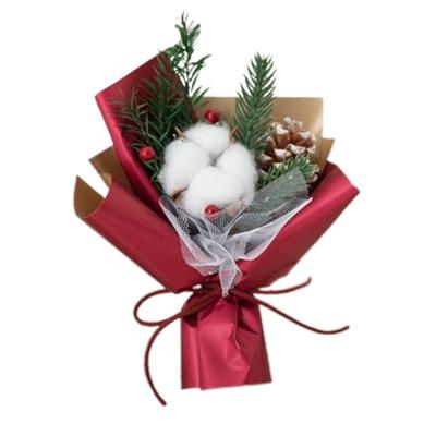 Cina Bouquet natalizio festivo con fiori secchi e cotone Target End User Travel Agency in vendita