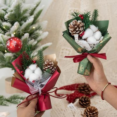 Cina Bouquet natalizio festivo con fiori secchi e cotone Target End User Travel Agency in vendita