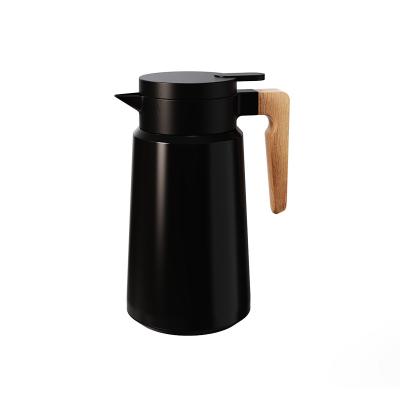 China Stay Hydrated at Work with Nordic Style Wooden Handle Insulated Kettle Large Capacity for sale