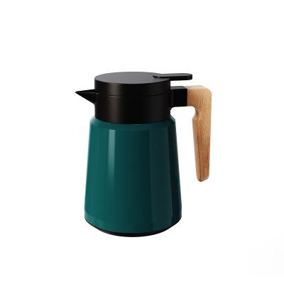 China Stay Hydrated at Work with Nordic Style Wooden Handle Insulated Kettle Large Capacity for sale
