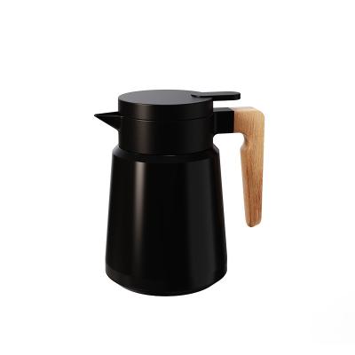 China Stay Hydrated at Work with Nordic Style Wooden Handle Insulated Kettle Large Capacity for sale