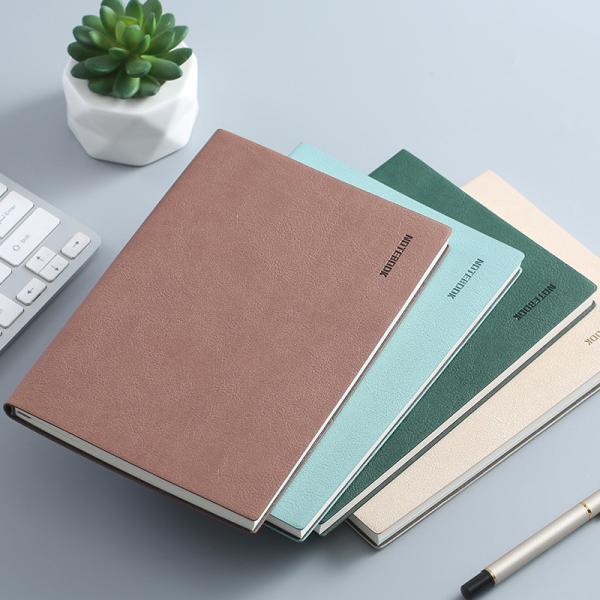 Quality Simple Solid Color Notebook for Travel Agencies Small Fresh PU Soft Leather for sale