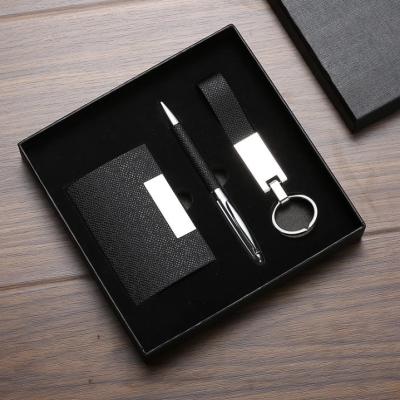 China Custom Logo Practical Business Card Holder Keychain Pen for Customers and Office Gifts for sale