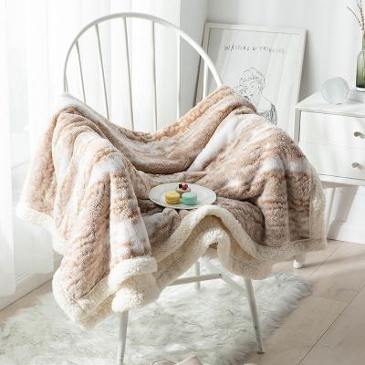 China Travel Agency's Logo Printed Lamb Velvet Quicksand Blanket for Corporate Welfare Gifts for sale