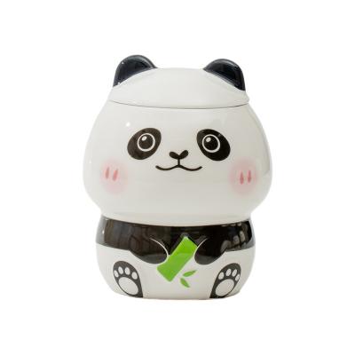 Cina Uso Scenari Gioielli d'affari Cartoon carino Panda Tazza ceramica per aziende di tazze in vendita