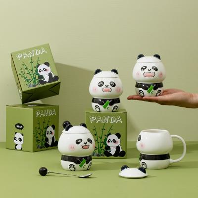 Cina Uso Scenari Gioielli d'affari Cartoon carino Panda Tazza ceramica per aziende di tazze in vendita