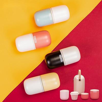 China Creative Capsule Quick Cup Travel Kung Fu Tea Set for Graphics 1 color Color Printing for sale