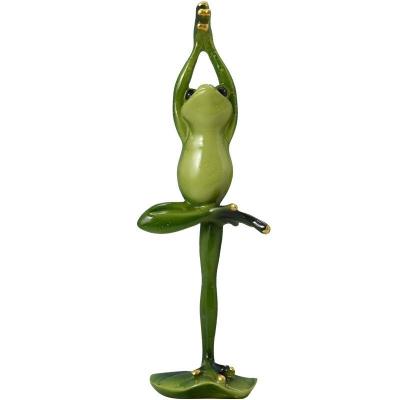 Cina Promozione Decorate Gift Glass Yoga Frog Resin Craft per TV e Wine Cabinet in vendita
