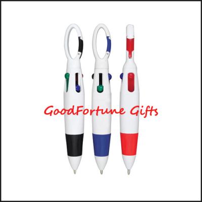 China Imprint 4 Colour Ballpoint Pen Silkscreen Logo Promotional Ballpoint Pen 0.7mm Tip for sale