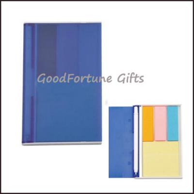 China Plastic Cover Diary Sticky Notes With Pen Customizable Notepad And Sticky Notes for sale