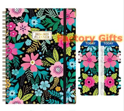 China Sublimation Printing Sprial Notebook Sticky Notes Elastic And Ribbon Personalised Planner Diary for sale