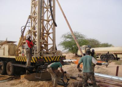 China 600M TRAILER MOUNTED WATER WELL DRILLING RIG TOP HEAD DRIVE DTH AND MUD for sale