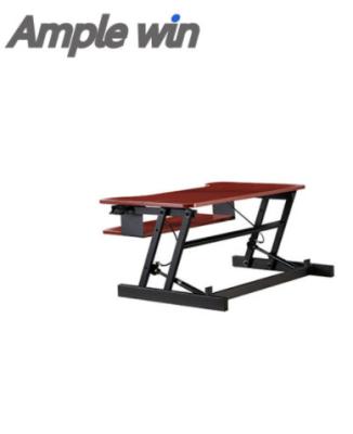 China Amplewin Metal laptop standing office foldable monitor riser sit stand desk for sale