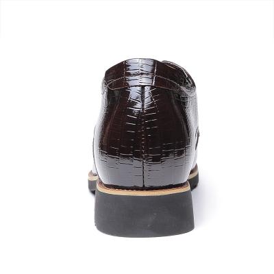 China Stealth Increase 6cm Elevator Men Shoes Genuine Leather Black Lace Up Dress Shoes for sale