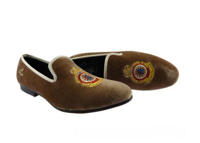 Cina Giallo Reale Giallo Uomo Loafers di pelle, Reale ricamato Uomo Loafers Casual in vendita