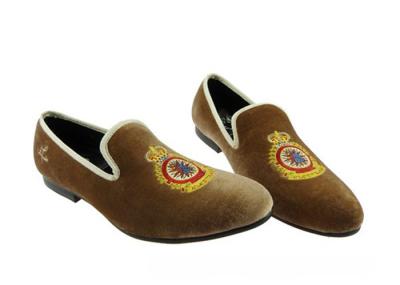 Cina Giallo Reale Giallo Uomo Loafers di pelle, Reale ricamato Uomo Loafers Casual in vendita